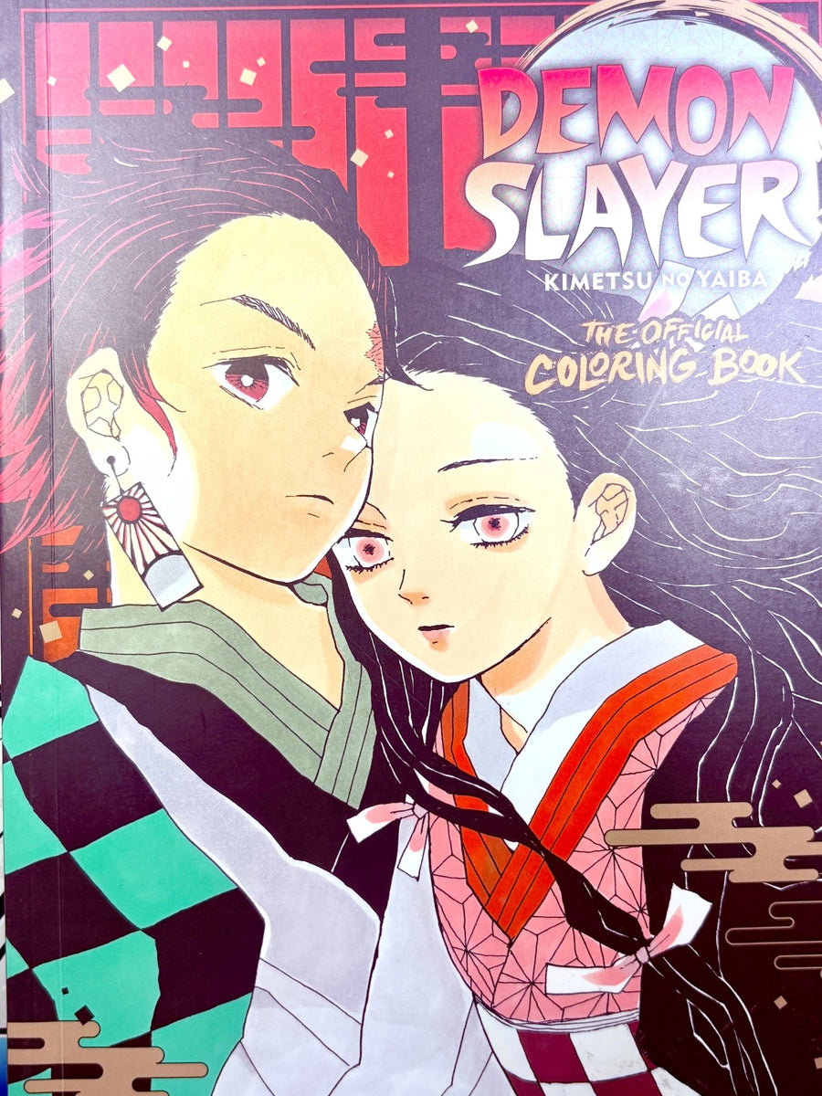 Viz Media's Demon Slayer The Official Coloring Book (3 Pages Colored)| The Mage's Emporium
