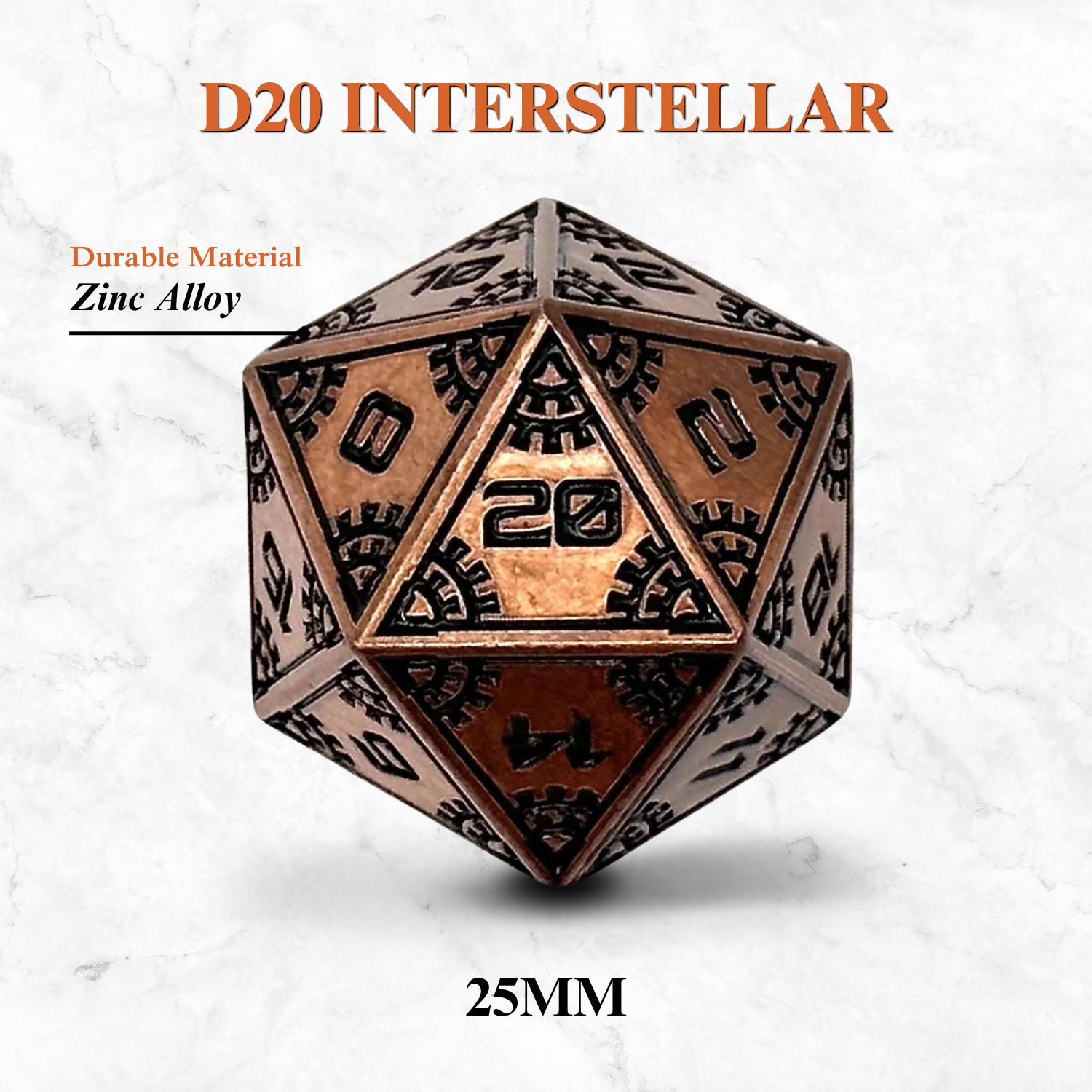 Space Dice Meteor Runestones™ - 25mm D20 - Interstellar - The Mage's ...
