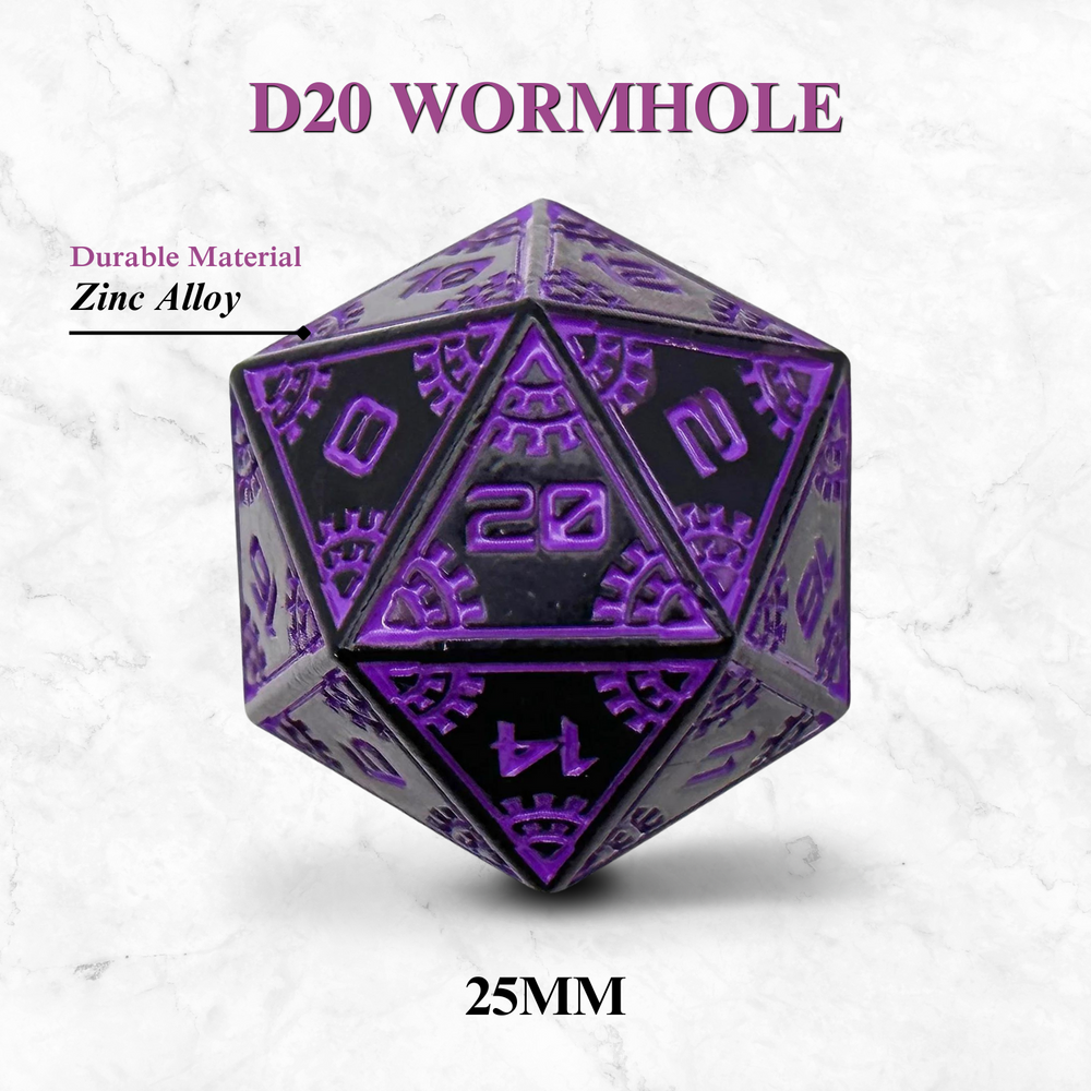 Space Dice Meteor Runestones™ - 25mm D20 - Wormhole| The Mage's Emporium