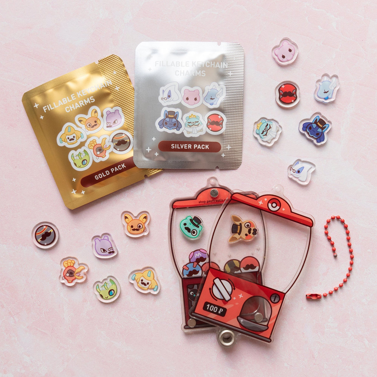 *NEW* Gentlemon Fillable Keychain Charms Blind Booster Packs - The Mage ...