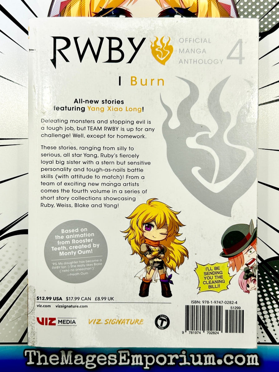 Viz Media's RWBY Official Manga Anthology Vol 4 I Burn Manga for only ...