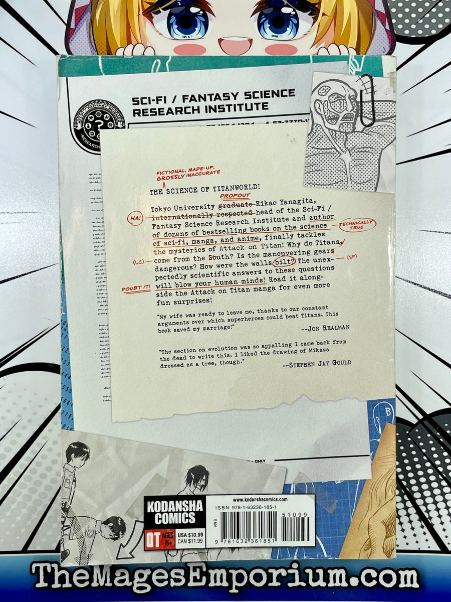 Kodansha's The Science of Attack on Titan Novel Light Novel for only ...